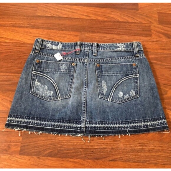 Joe's Jeans | Skirts | Joes Jeans Distressed Mini Denim Jean Skirt Size ...